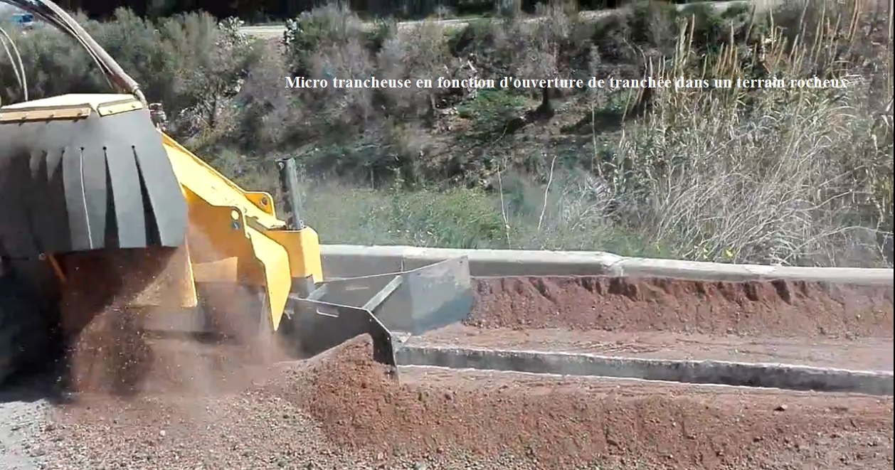 Travaux réseaux télécommunications: Micro trancheuse pour roche et pour ...