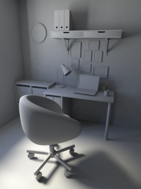 Virginie KERNEL, infographiste 3D: Bureau en 3D