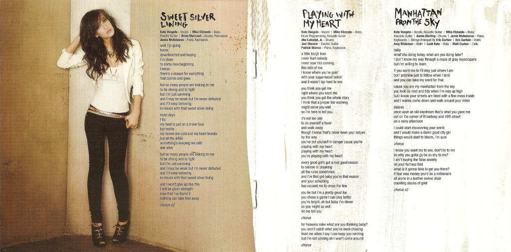 Encarte: Kate Voegele - A Fine Mess - Encartes Pop