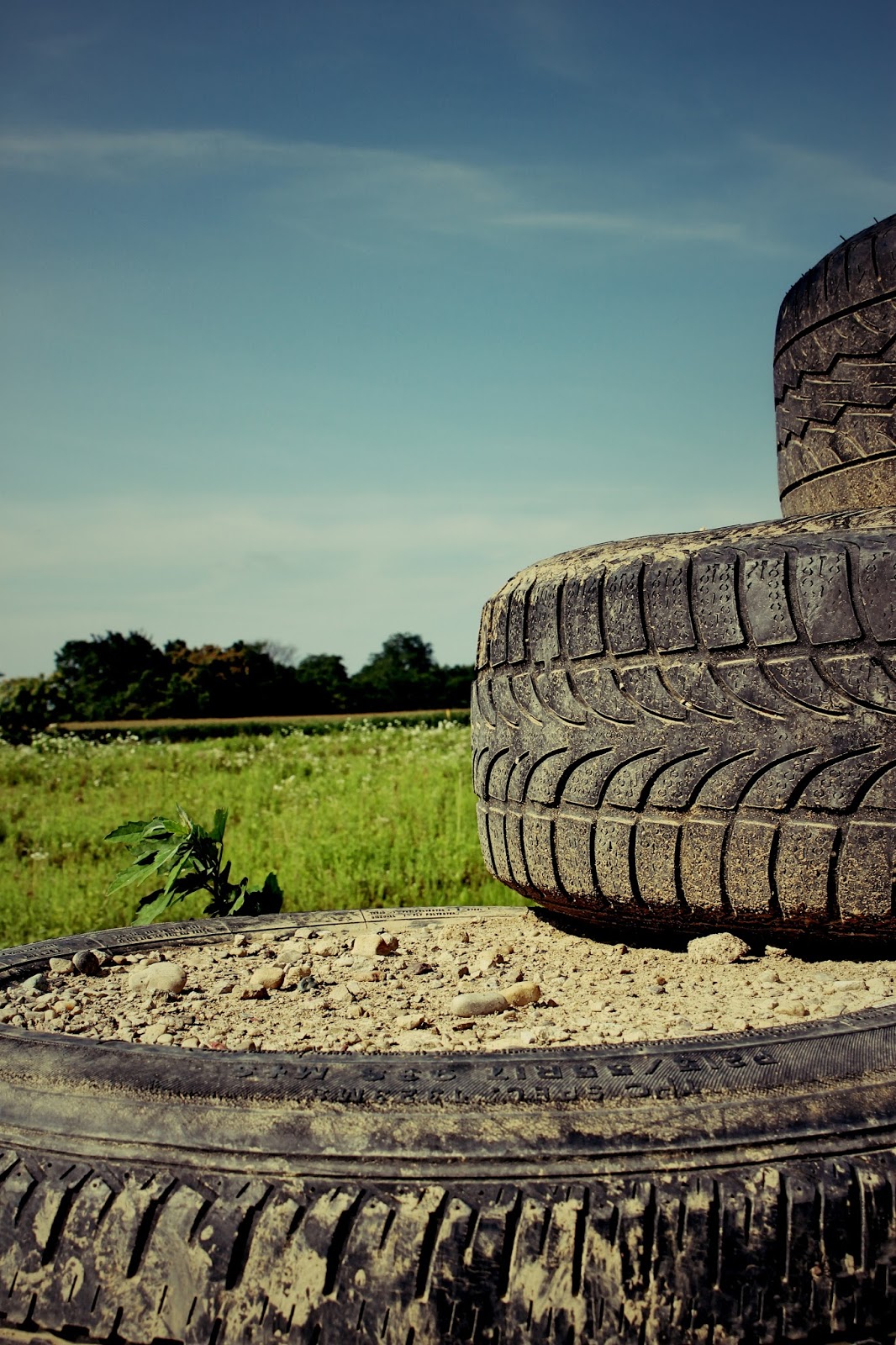 Tire Foundation of our Earthship Home Complete! Onto French Drain and ...