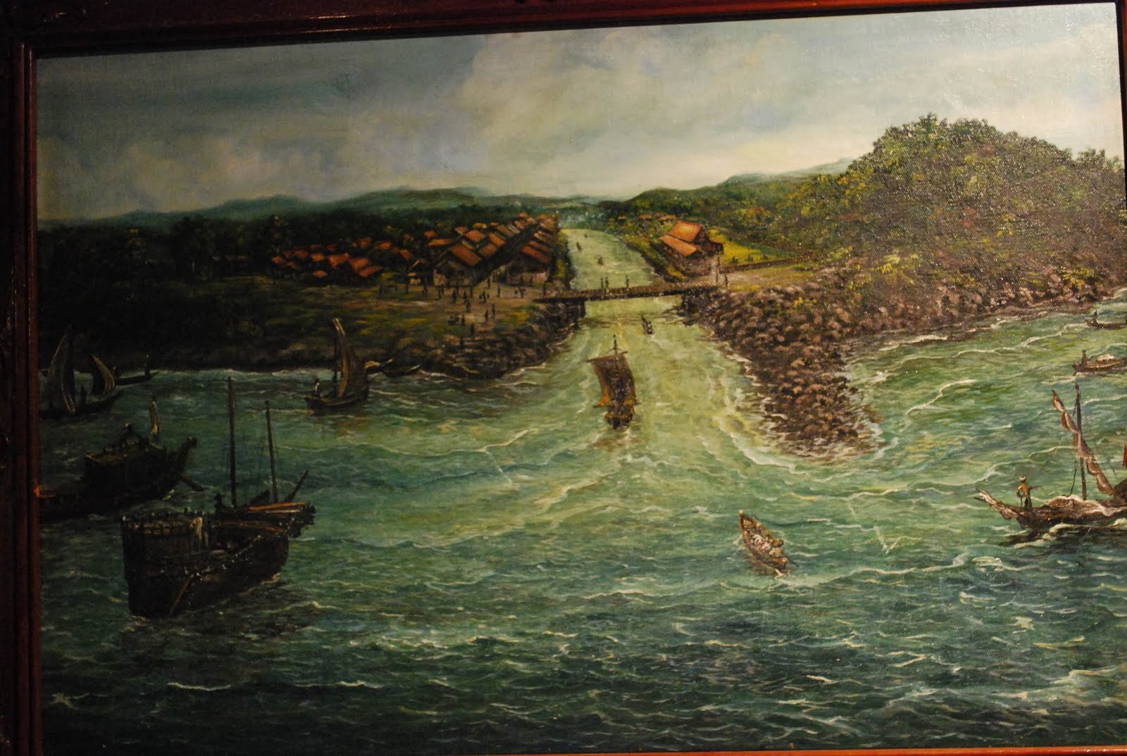 malacca-reloaded: artist illustration of ancient malacca in Malacca Museum