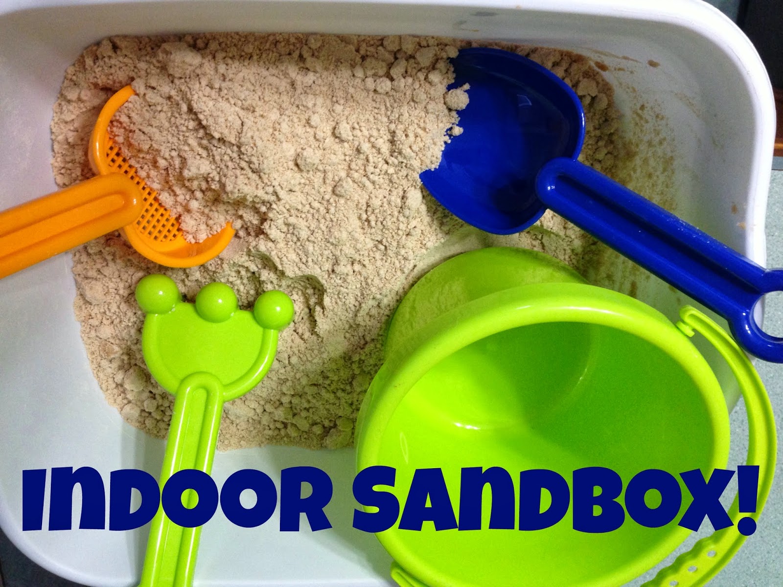 Indoor Sandbox Sensory Bin! - My Mini Adventurer