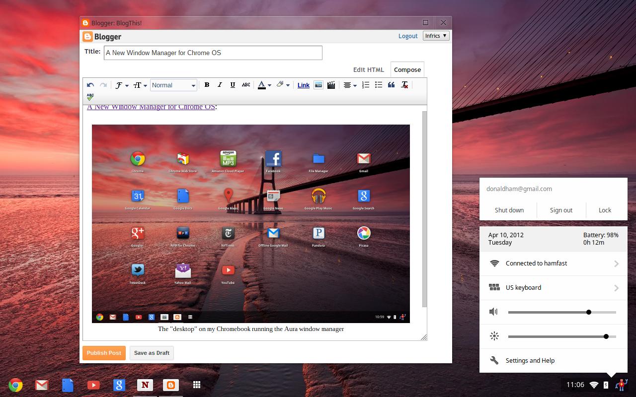 Infrics: A New Window Manager for Chrome OS