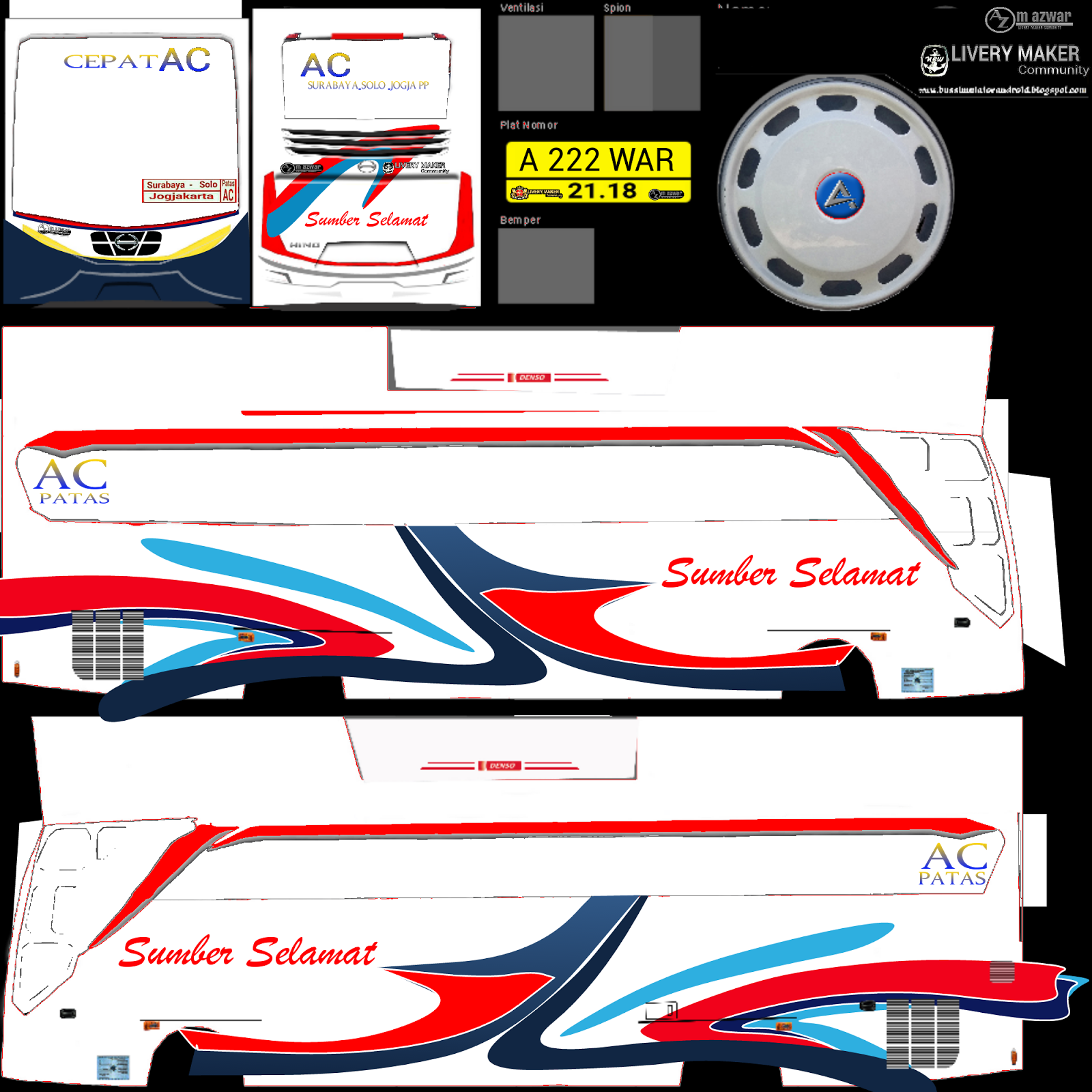 35+ Inilah Livery Bus Simulator Indonesia Modifikasi