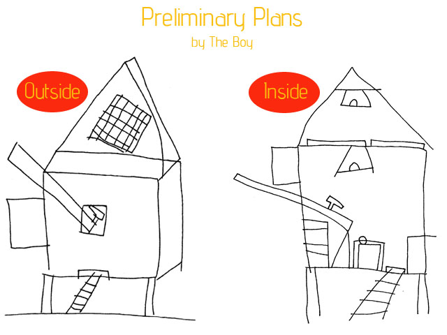 michele made me: The Boy's Tree Fort Project: Part 1