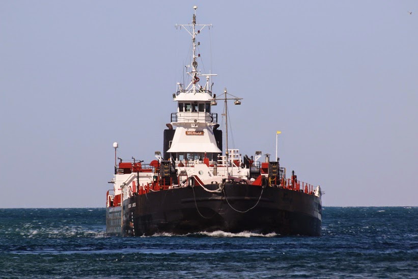 Michigan Exposures: The Tug Michigan and her Barge the Great Lakes