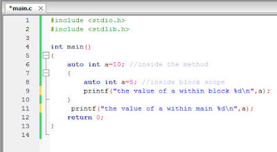 Keywords in C programming Language - Code for Java c