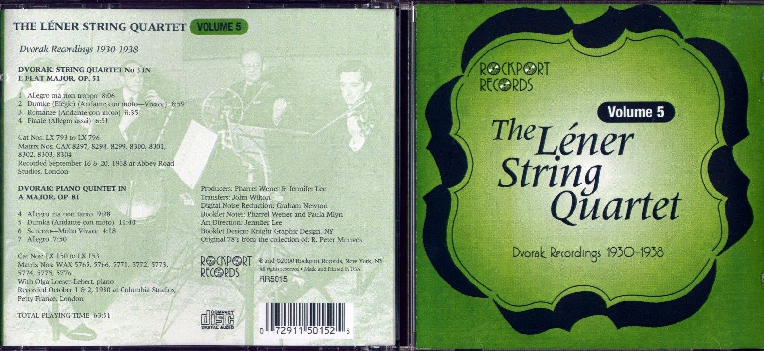 HeadQuarters of Classical Music: Léner String Quartet in Rockport (4 Volumes)