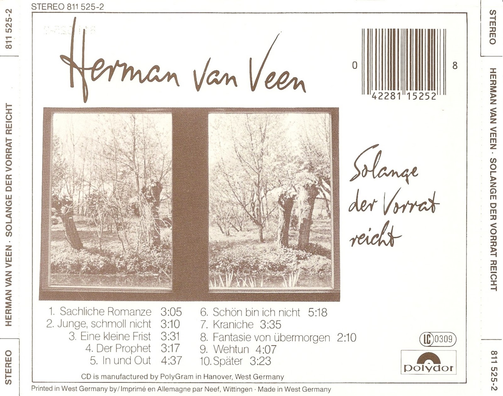 The First Pressing CD Collection: Herman van Veen - Solange der Vorrat ...