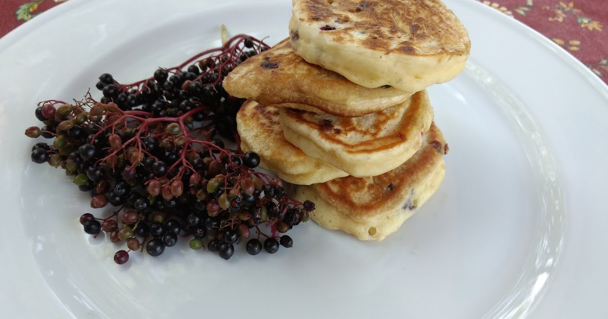 Drie-in-de-pan van vlierbessen