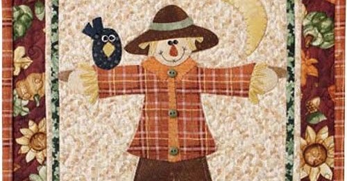 Quilt Patchwork Harvesting Scarecrow-Pattern