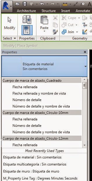 REVIT WINDSURFER: CUADROS DE SIMBOLOGIA