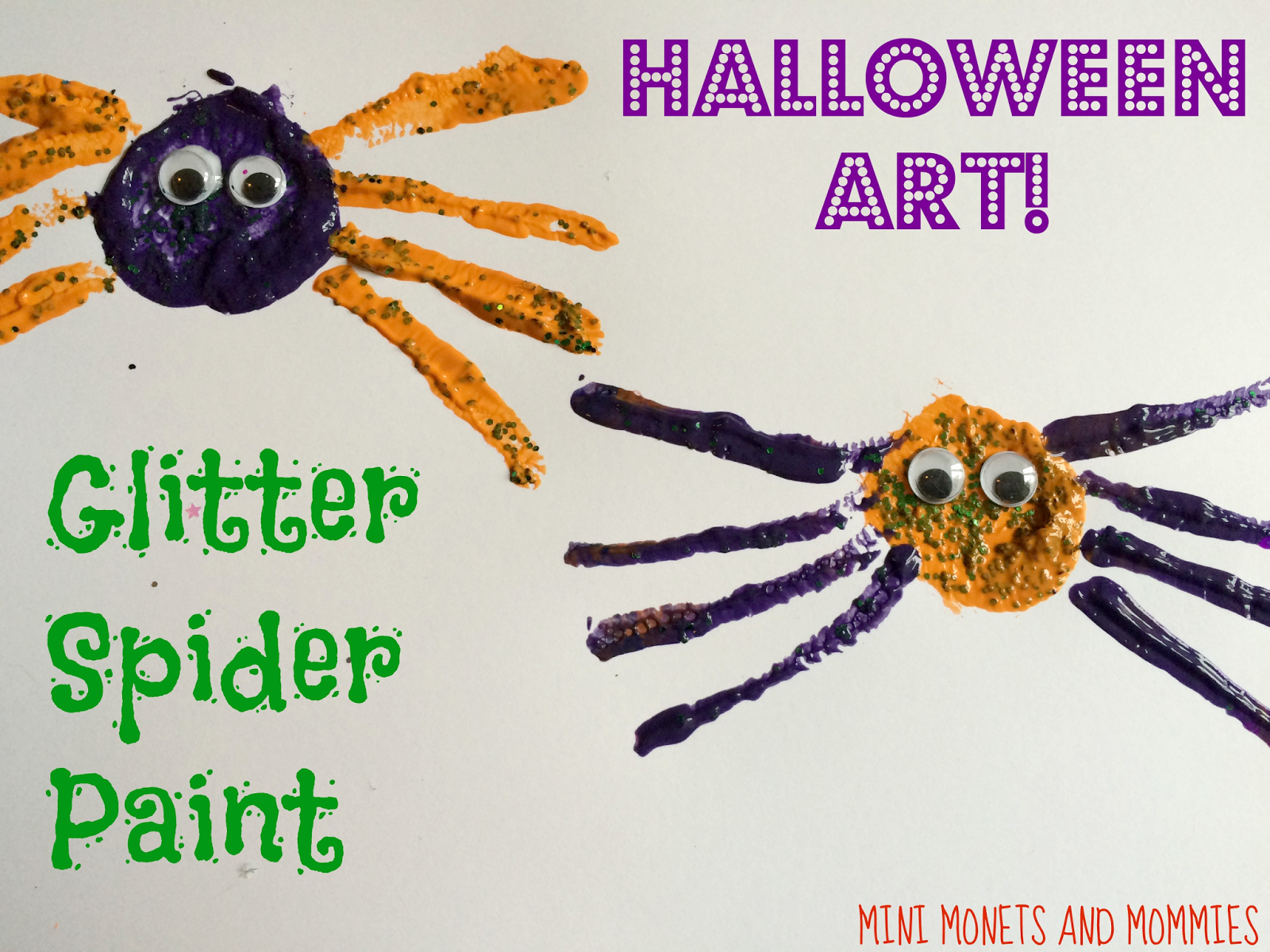 Mini Monets and Mommies: Halloween Spider Kids' Paint Print Art