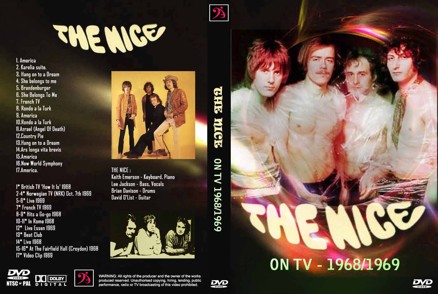 YOUDISCOLL: The Nice (Keith Emerson) - On TV 1968-1969