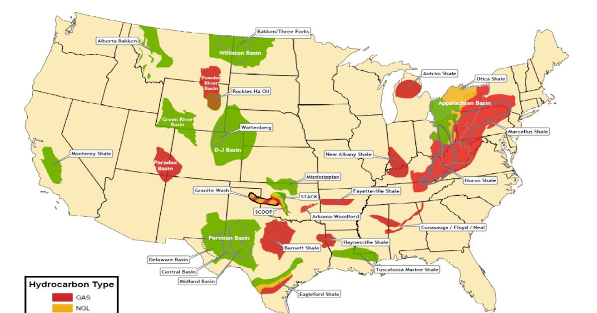 US resource play map ~ OGInsights