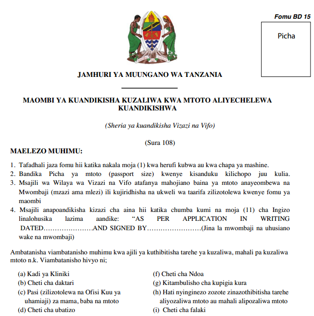 TANZANIAN COMMUNITY IN ROME-ITALY( COMUNITA' TANZANIANA A ROMA): FOMU ...