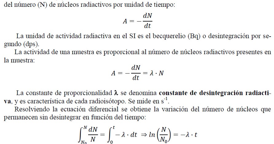 EL FÍSICO LOCO: Ley de la desintegración radiactiva