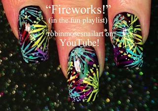Nail Art by Robin Moses: "firework nails" "nail art" "zebra print nails ...