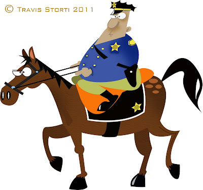 Storticartoons Blog: Mounted Cop