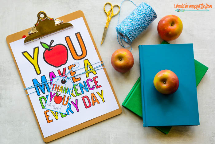Six Rainbow Printable Teacher Gifts | i should be mopping the floor