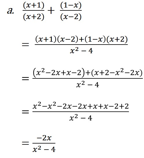 [Kunci Jawaban] Sederhanakan bentuk aljabar berikut: a. ((x + 1)/(x + 2 ...
