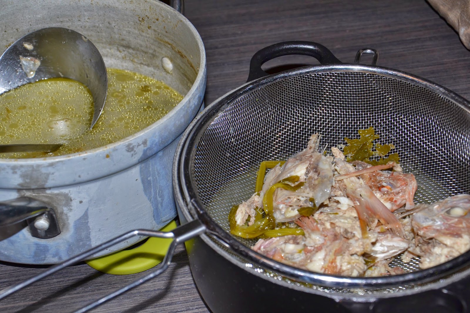 121 gradi: Canederli di pescato locale in brodo di pesce allo zafferano