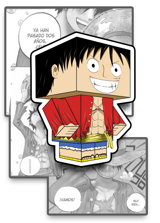 Cube Fusion Papertoys: Monkey D Luffy / One Piece, Video Tutorial y Yin ...