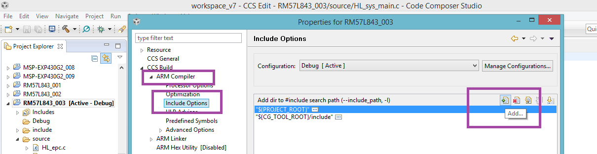 Hercules RM57L843 LaunchPad: Crear un proyecto nuevo en HALCoGen y Code Composer Studio