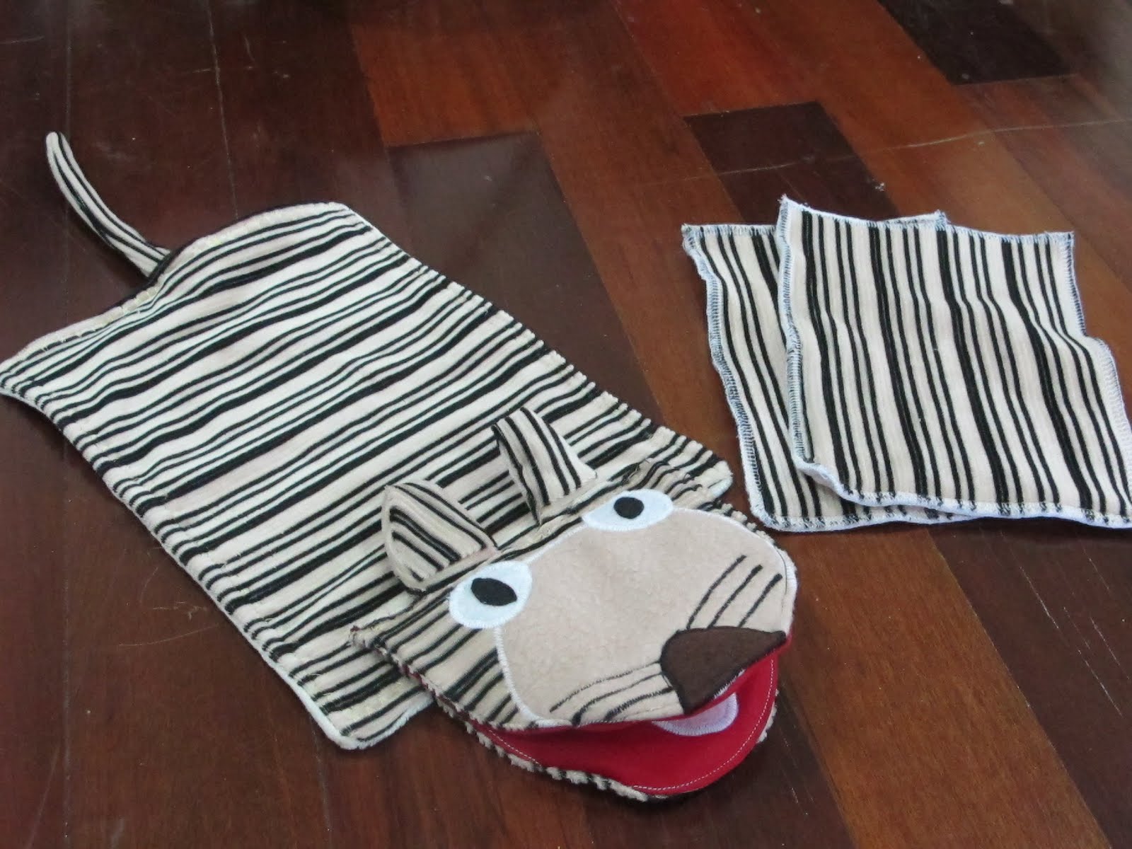 Rabbit The Penguin: Cute Tiger Burp Cloth