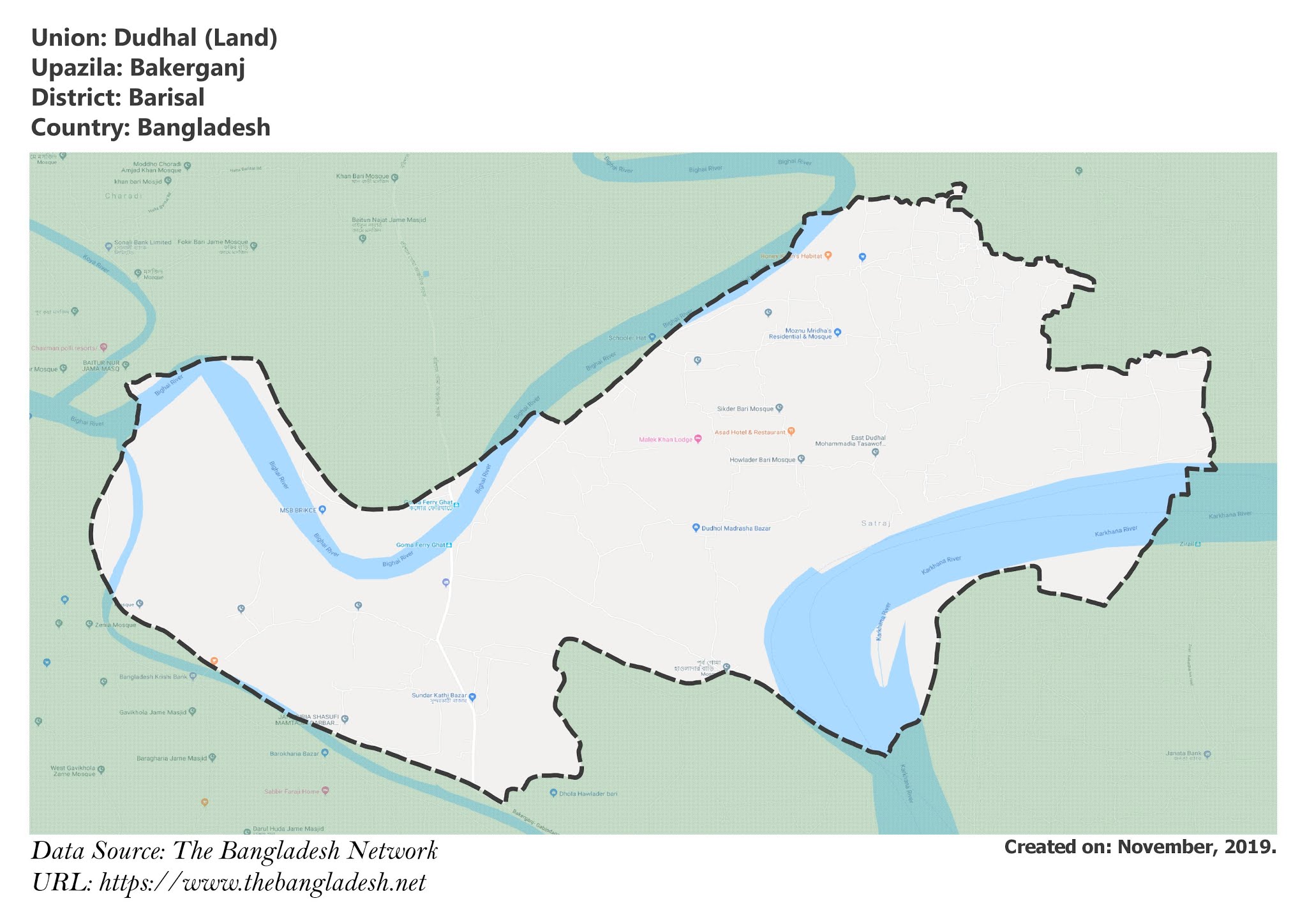 Dudhal Union, Barisal