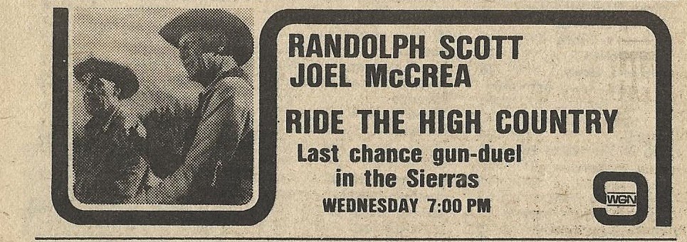 The TV Guide Historian: Ride the High Country Ad