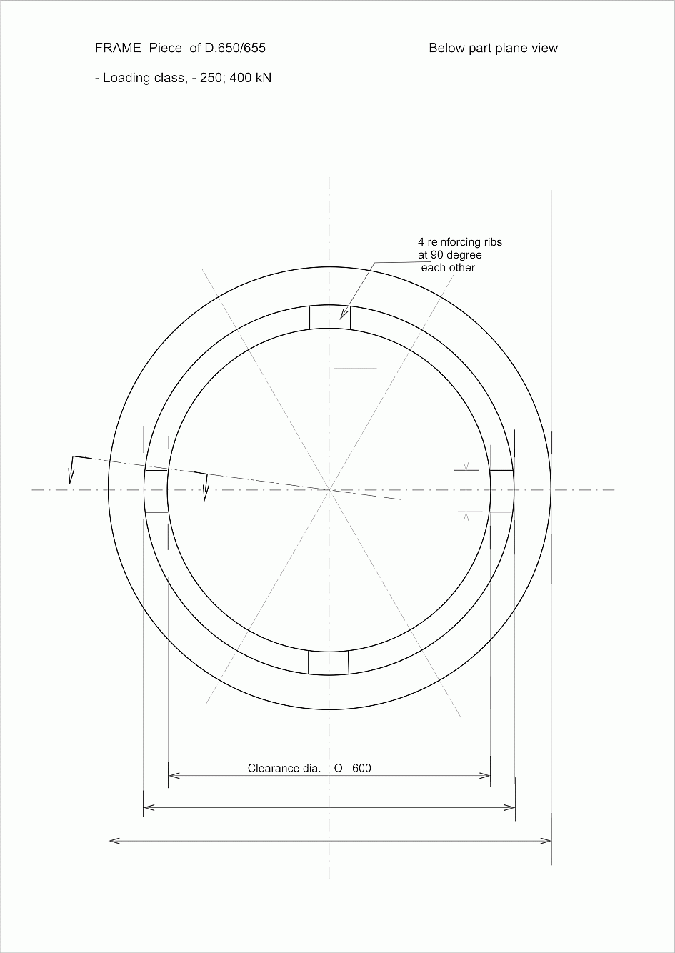 Municipal Castings: DN650 - Ductile iron manhole cover - Loading class ...