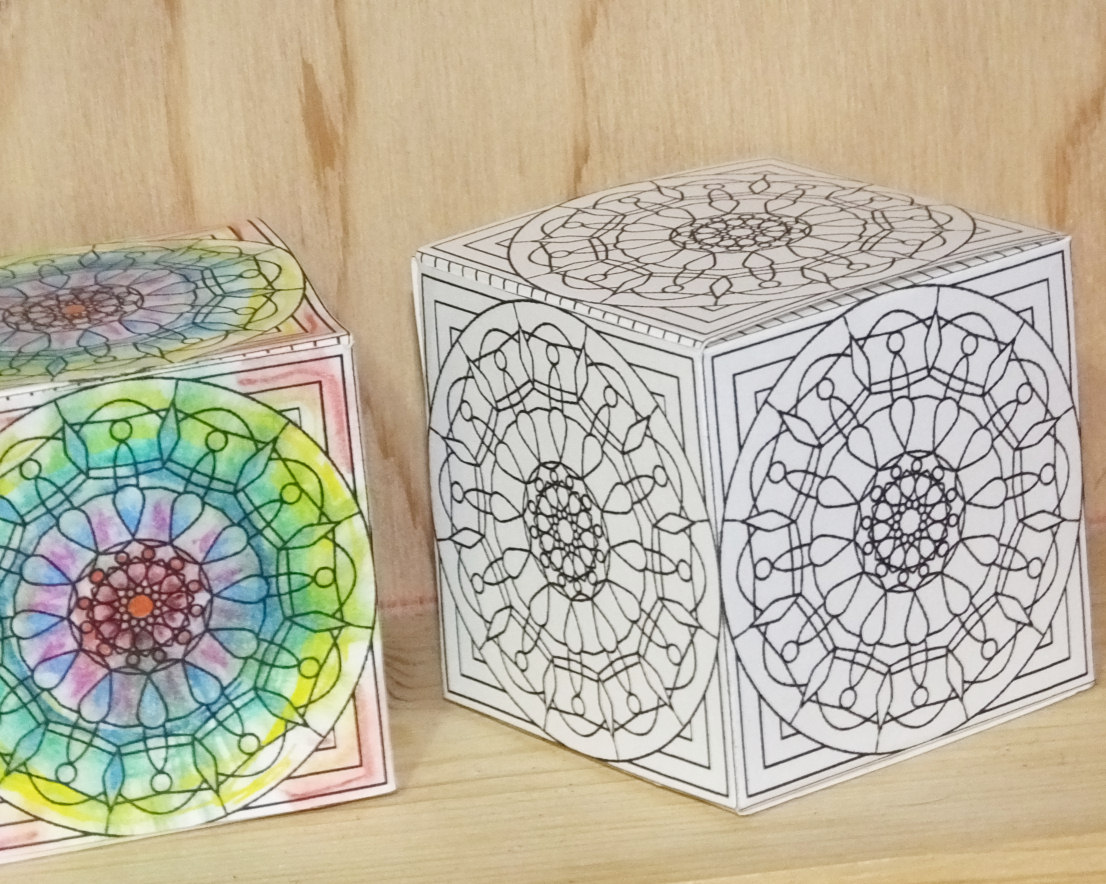 Don't Eat the Paste: Mandala box to print and color