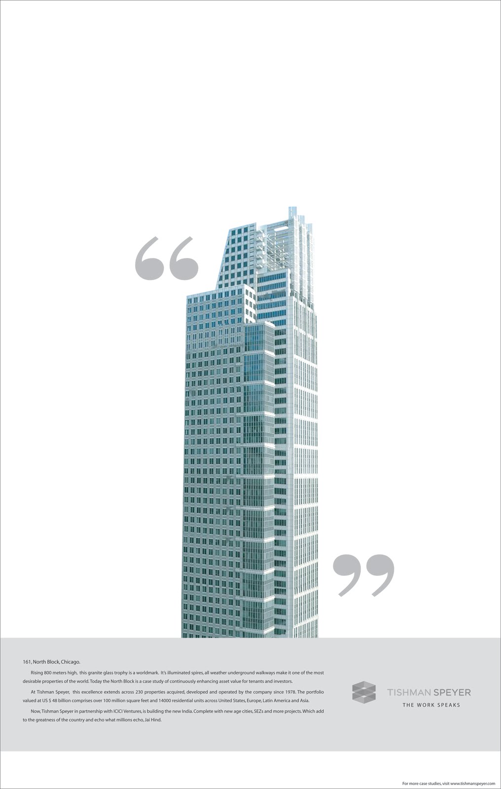 Etrouth Sudhakaar: Tishman Speyer(USA), Hyderabad Project