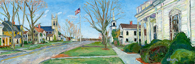 Jim Chillington: April on Main Street, Newtown, CT