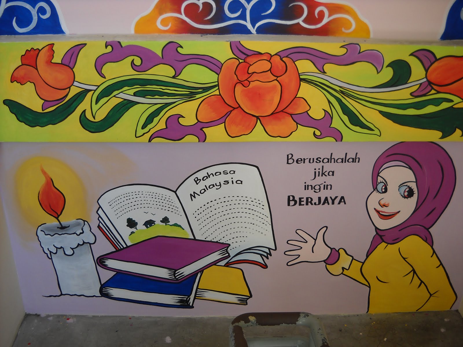 Pelukis Mural Shah Alam: Mural Tangga Sekolah