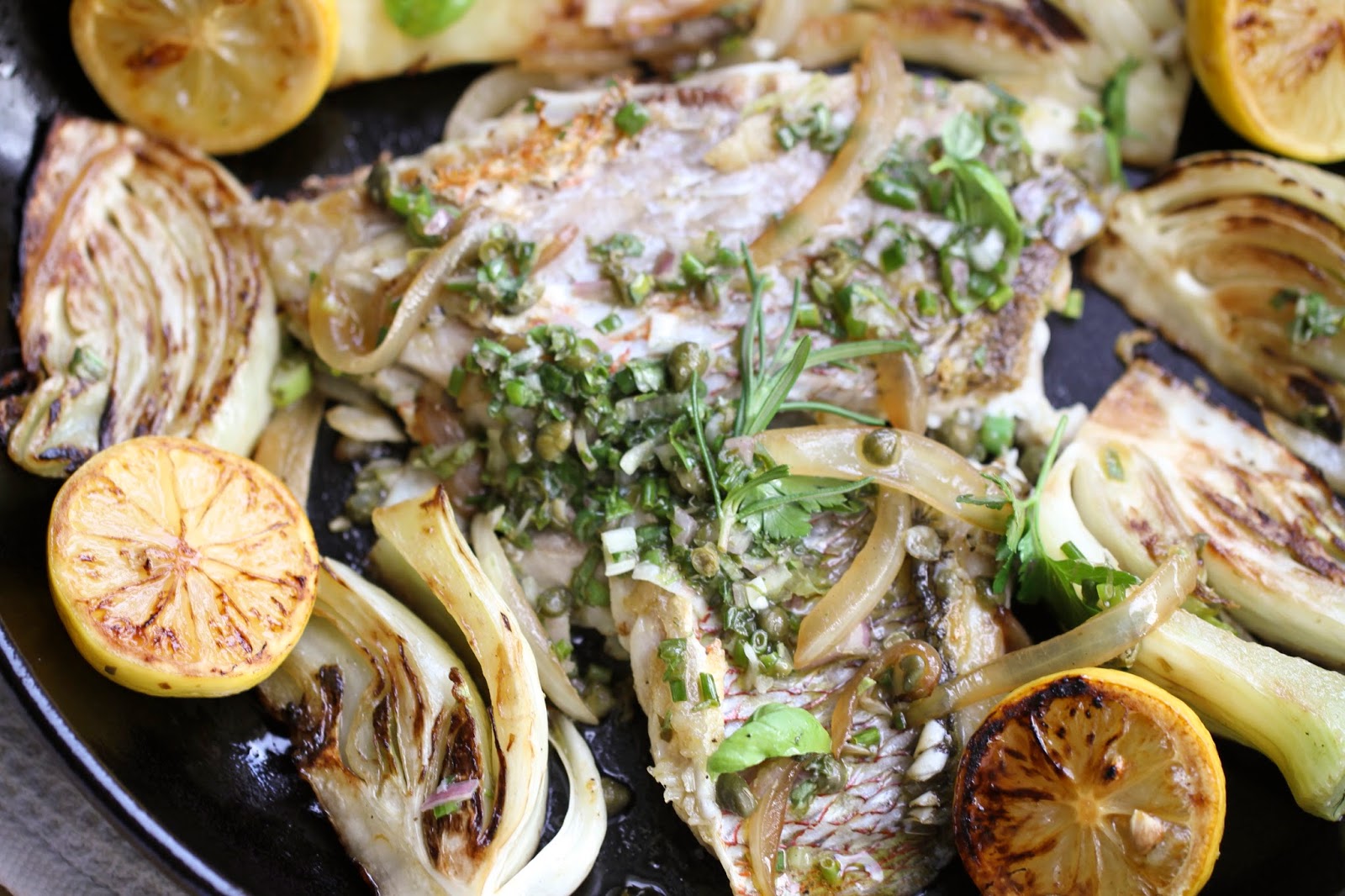 Pan-Fried Snapper with Fennel and Salsa Verde - Ever Open Sauce