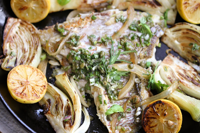 Pan-Fried Snapper with Fennel and Salsa Verde - Ever Open Sauce