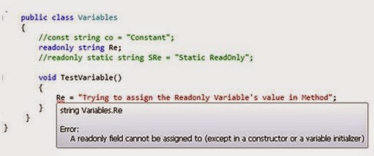 Look At Difference Between Const Readonly And Static Readonly In C 4535