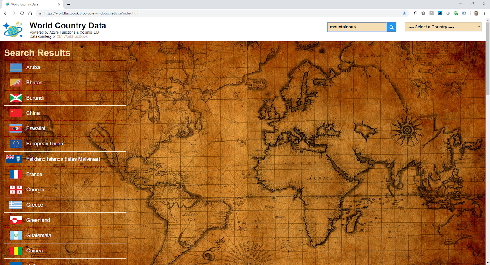 Fire + Ice: David Pallmann's Technology Blog: CIA World Factbook Data ...