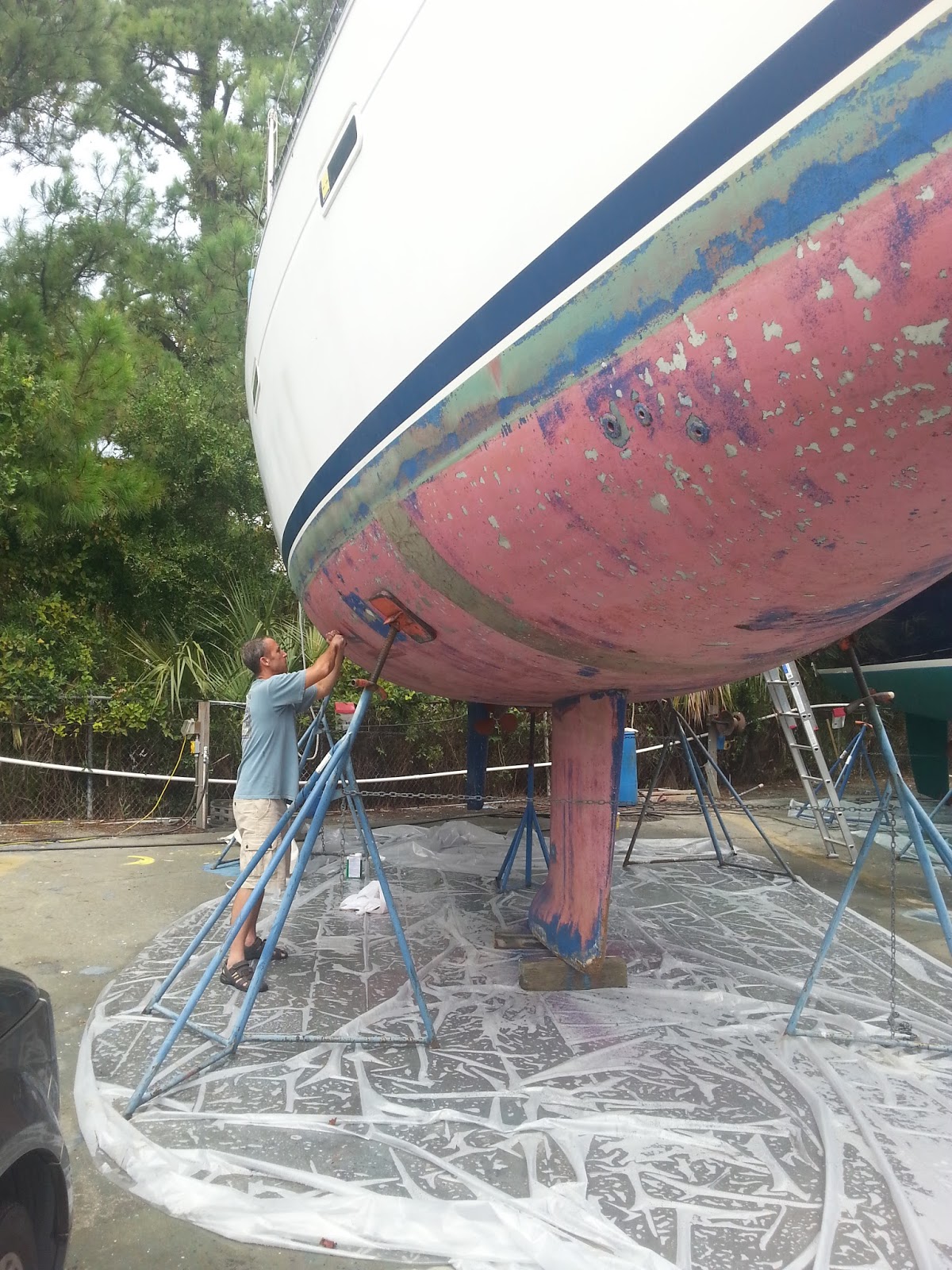 Sailing Luna Sea : Project in Pictures: Copper Coat Bottom Paint