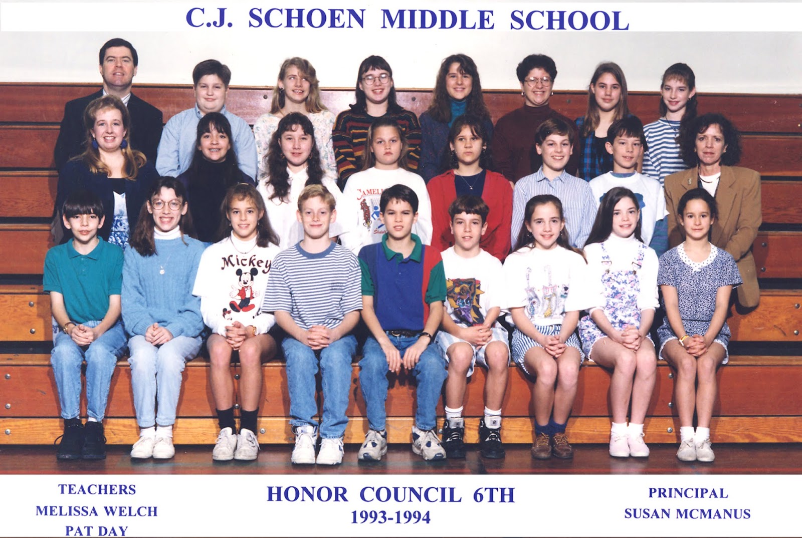 Tammany Family: Schoen Middle School Honor Councils - 1993