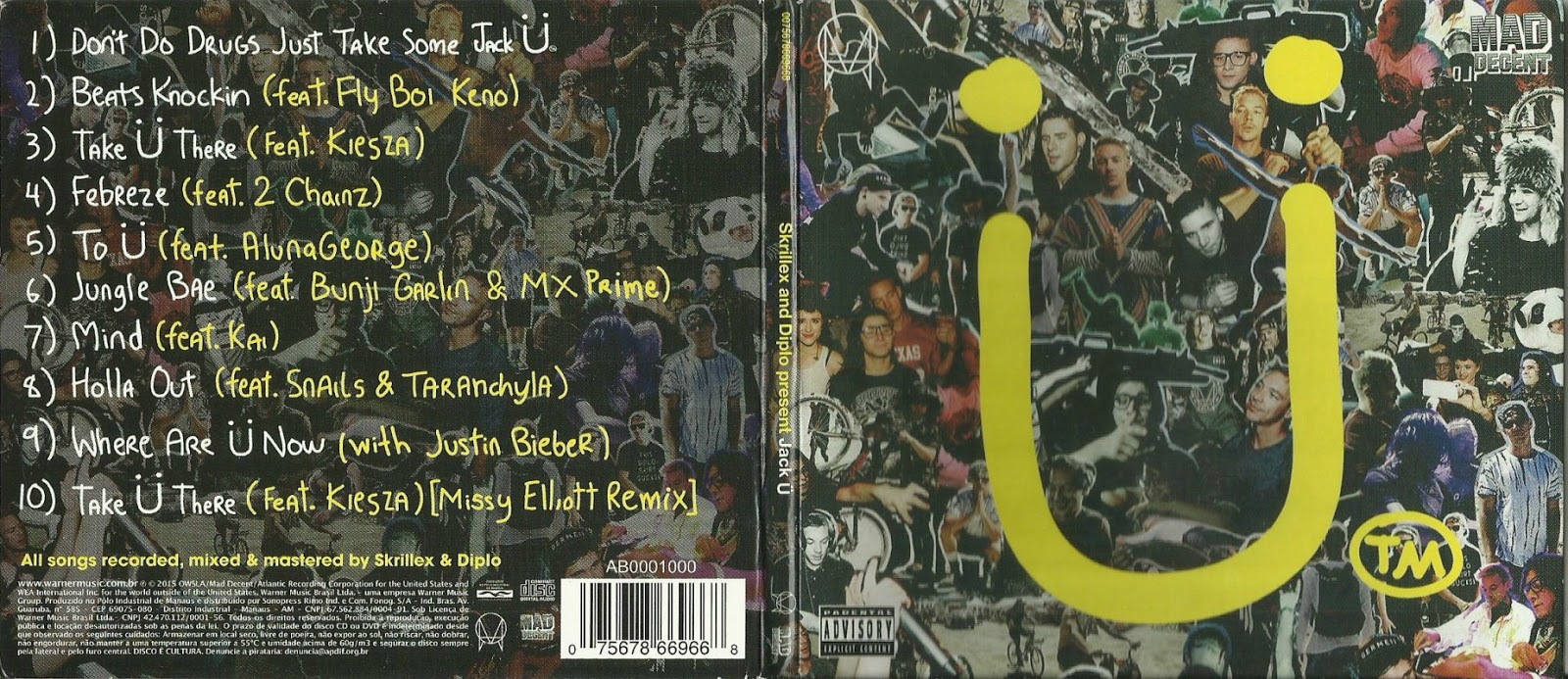 Encarte: Jack Ü - Skrillex and Diplo Present Jack Ü - Encartes Pop