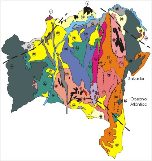 Museu Geológico da Bahia: Geologia da Bahia, por Gélbio M.F.Rocha
