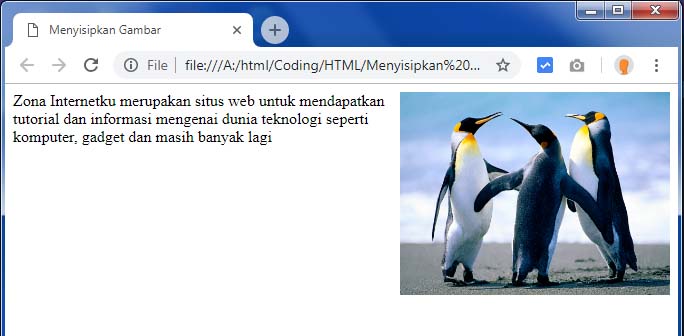 Cara Menyisipkan Gambar Di Web Dengan HTML - Zona Internetku