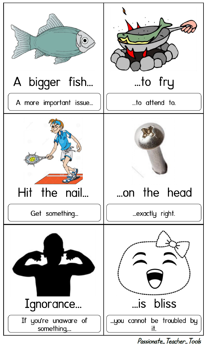 Passionate Teacher Tools: Proverbs Matching Game Set 1 (60 proverbs)