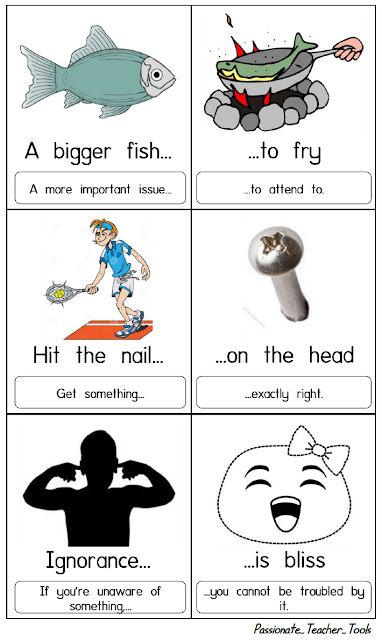 Passionate Teacher Tools: Proverbs Matching Game Set 1 (60 proverbs)