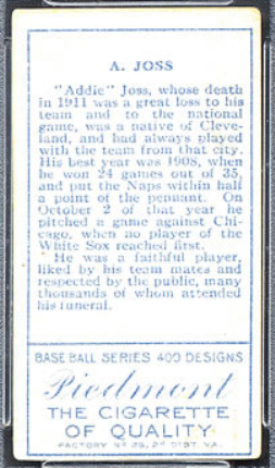 FOR LOVE of THE CARDS: Things You Should Know: 1911 T205 Addie Joss