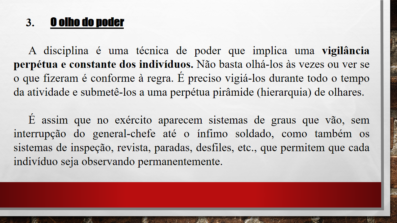 AULAS/CONTEÚDOS - 2ª SÉRIE: AS RELAÇÕES DE PODER SEGUNDO MICHEL FOUCAULT