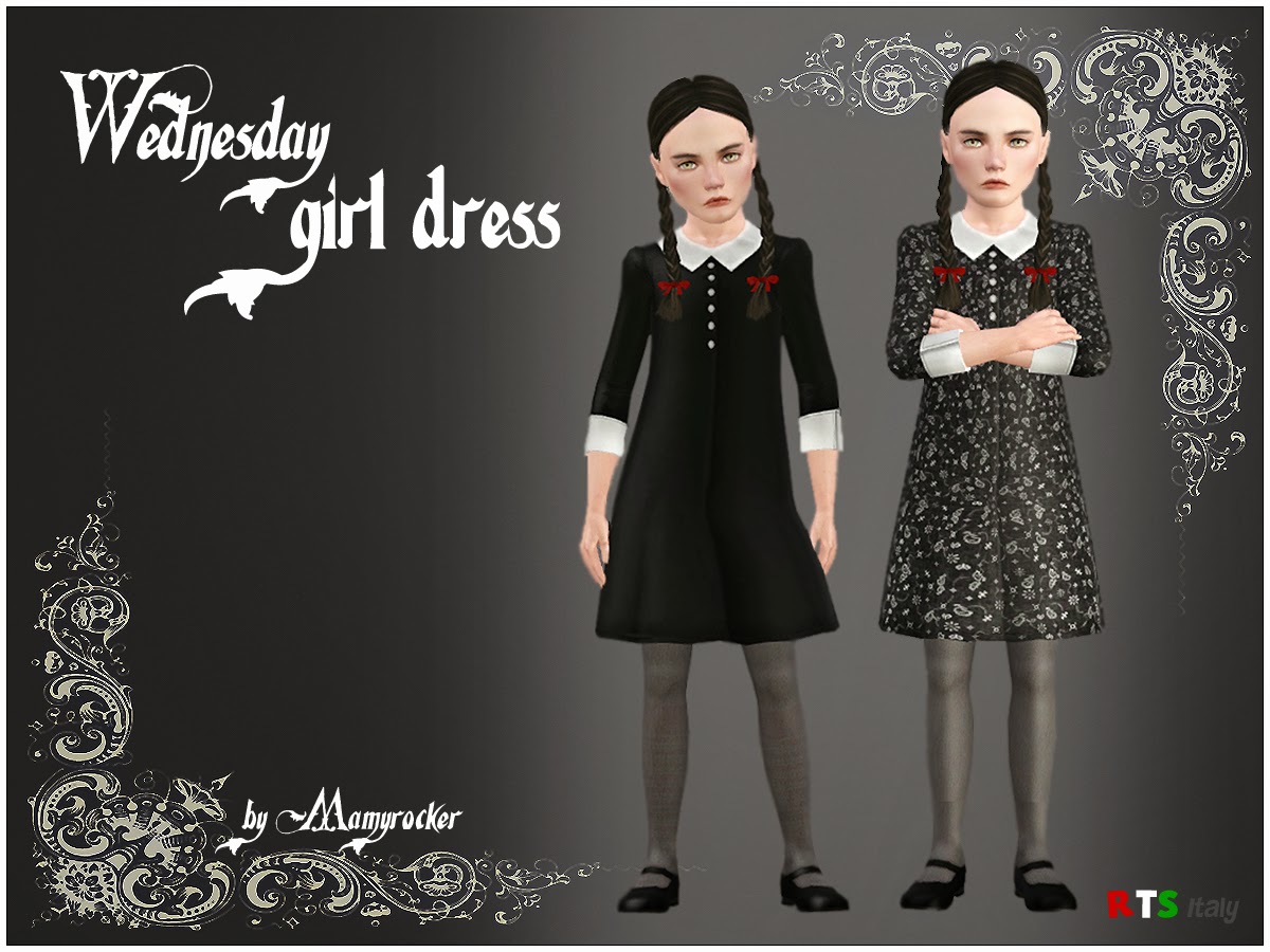 Rock The Sims Italy \m/: WEDNESDAY ADDAMS - Happy rockin' Halloween!!!